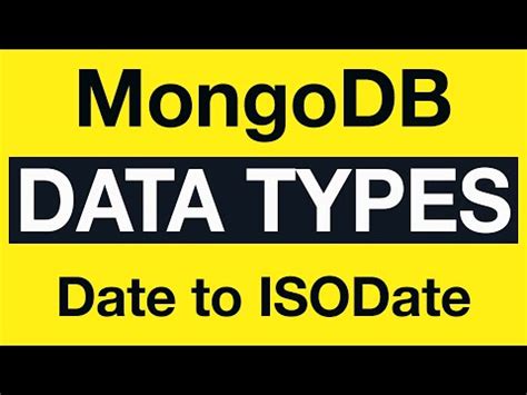 Learn MongoDB Data Types How To Convert Dates To ISODate Format In MongoDB Mind Luster