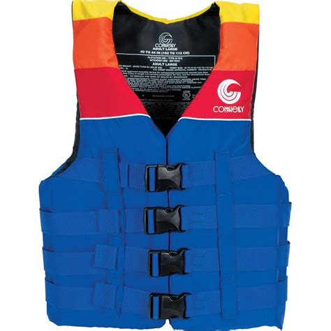 Connelly Mens 4 Belt Retro Nylon Vest Blue Yellow Red 3xl