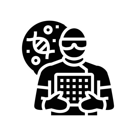 Biomedical Engineer Worker Glyph Icon Vector Illustration 20377097