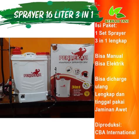 Jual Tangki Semprot Sprayer Elektrik 3 In 1 Setara Robot CBA Shopee Indonesia