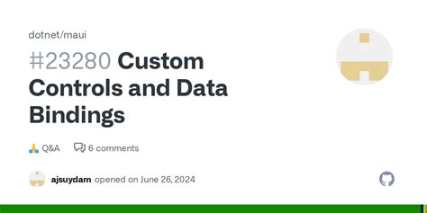 Custom Controls And Data Bindings Dotnet Maui Discussion GitHub