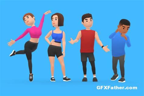 Unity Asset Hyper Casual Characters Vol 2 Gym V10 Fbx Version