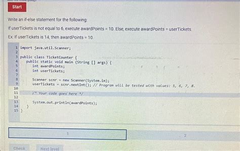 Solved Write An If Else Statement For The Following If Chegg