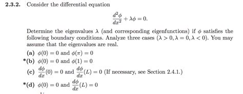Solved Consider The Differential Equation D2 Phid X2