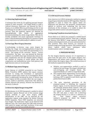 Analysis Of Digital Image Forgery Detection Using Adaptive Over Segmentation Based On Feature