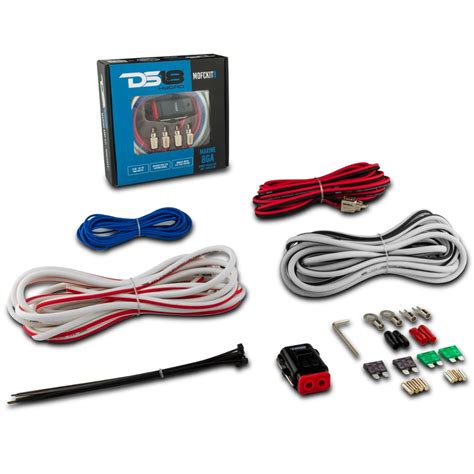 Ds18 Mofckit8 8 Gauge Marine Amplifier Wiring Kit Tinned Copper Wire Dbs Car Audio