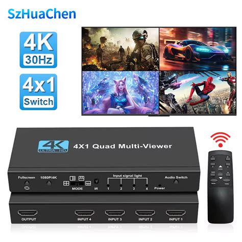 4k 4x1 Hdmi Multi Viewer Switcher 4k Seamless Quad Vicedeal