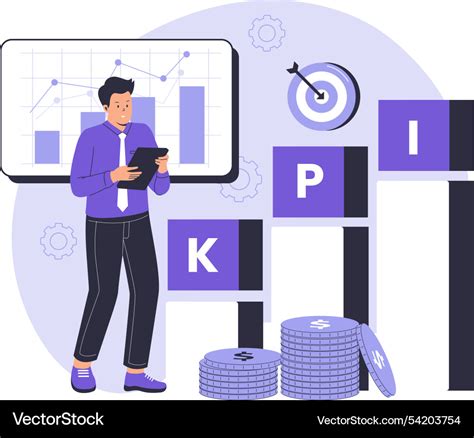 kpi key performance indicator concept royalty free vector