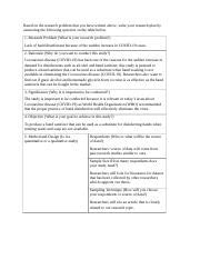 RESEARCH PROBLEM Docx Based On The Research Problem That You Have Written Above Write Your