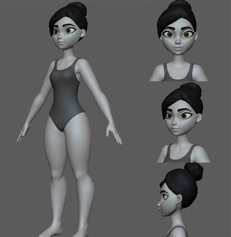 ArtStation - Girl 3D Modeling, Supreme Animation | Blender character modeling, Cartoon character ...