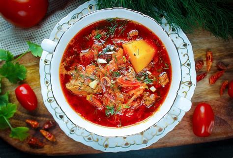 Классический борщ с мясом говядины и свинины рецепт с фото пошагово ...