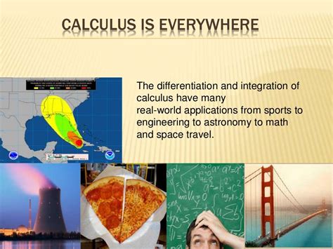 Application Of Real Life In Calculus