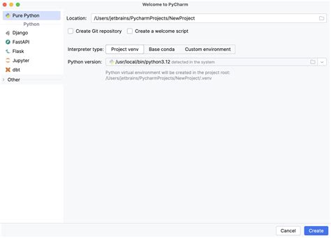 创建并运行您的第一个项目 PyCharm 文档