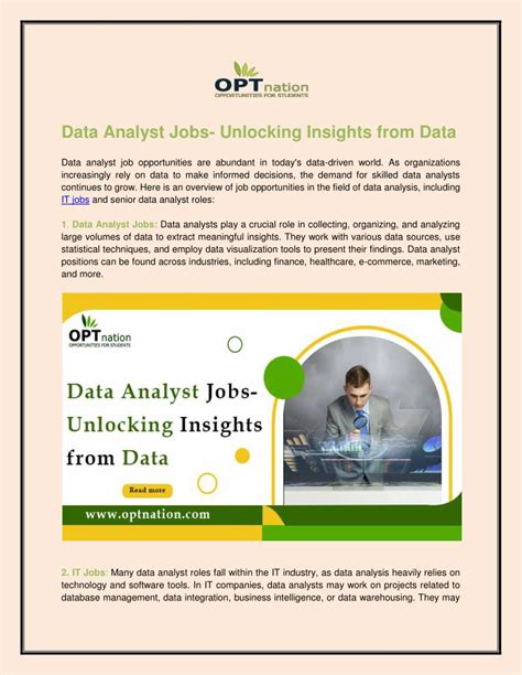 Ppt Data Analyst Jobs Unlocking Insights From Data Powerpoint Presentation Id12262704