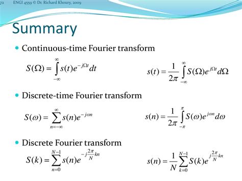Fourier Analysis Engi 4559 Signal Processing For Software Engineers Ppt Download