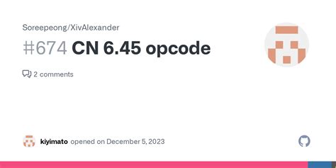 Cn 645 Opcode · Issue 674 · Soreepeongxivalexander · Github