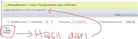 Cara Menghitung Sum Di Mysqli Dengan Php Pagsand