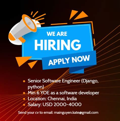 python django fullstackdeveloper india chennaijobs chennaihiring