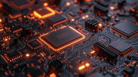 Circuit Board Futuristic Server Processing Code On A Technology Background Ai Generative