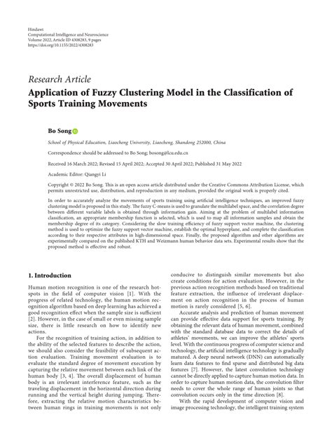 Pdf Application Of Fuzzy Clustering Model In The Classification Of