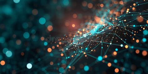 Abstract Network Data Visualization Stock Illustration Illustration