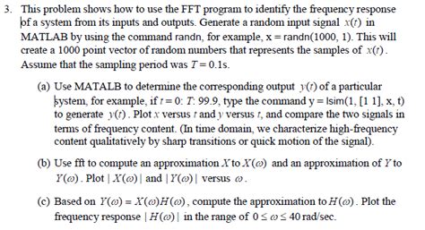 Solved This Problem Shows How To Use The FFT Program To Chegg