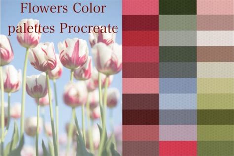 Flowers Procreate Palette Colorprocreate Graphic By N Nakorn Creative · Creative Fabrica