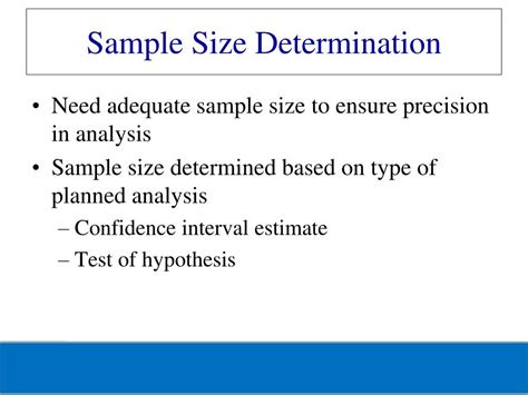 PPT - Power and Sample Size Determination PowerPoint Presentation, free ...