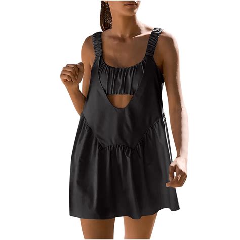 Gpaecead 2024 Womens Tennis Dress Built In Bra And Shorts Pockets