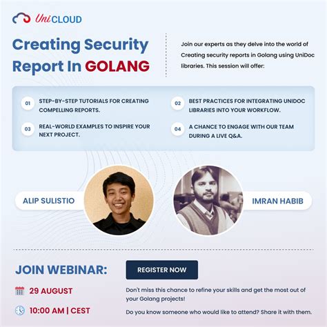 Unidoclib On Linkedin Golang Go Webinar Reportscreation Securityreports Developers