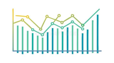 Dynamic Line Graph With Upward Trends Vector Design Generative Ai