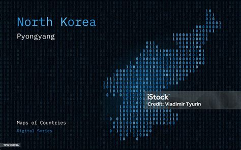 North Korea Gold Map Shown In Binary Code Pattern Tsmc Matrix Numbers