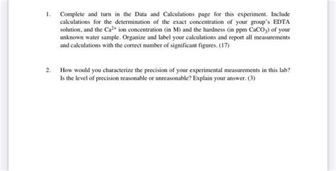 Solved Part 1 Preparation Of The EDTA Solution Step 2 Chegg Com
