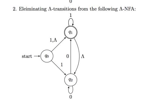 Solved 2 Eliminating Transitions From The Following