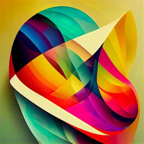 Premium Photo Abstract Geometric Wallpaper Vibrant Colors Smooth
