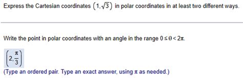 [college Calculus 2] Why Is The Theta Coordinate π 3 R Homeworkhelp