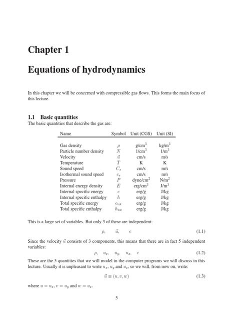 Equations of Hydrodynamics | PDF | Gases | Viscosity