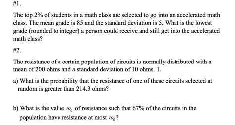 Solved The Top 2 Of Students In A Math Class Are Selected