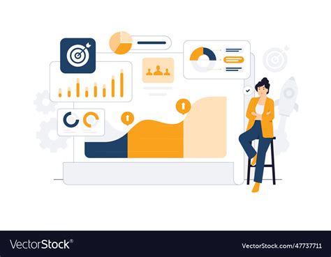 Statistical Analysis Business Finance Royalty Free Vector