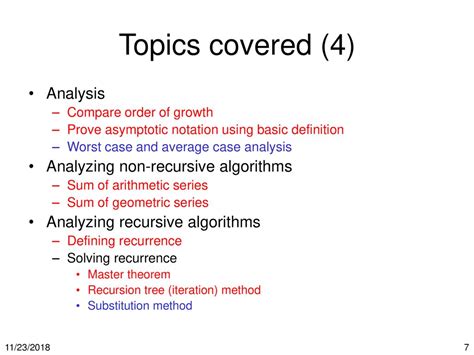 cs 3343 analysis of algorithms ppt download