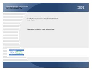 IBM Certificate PDF Databases Computer Software And Applications