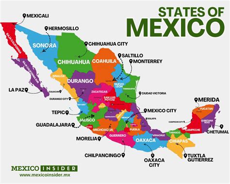 The 32 Mexico States Explained With Free Map Mexico Insider