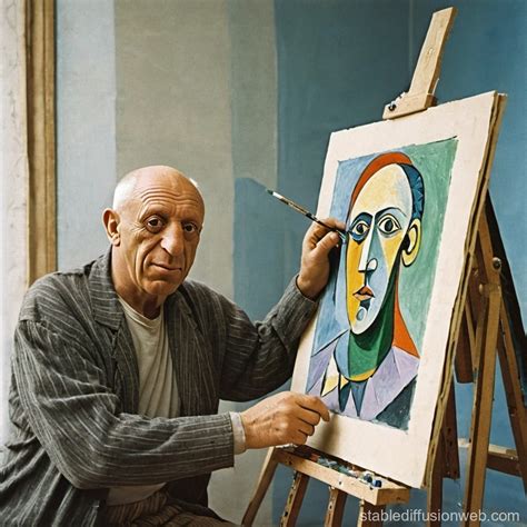 Picasso Creates Artwork Stable Diffusion Online