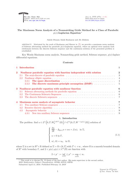 Pdf The Maximum Norm Analysis Of A Nonmatching Grids Method For A
