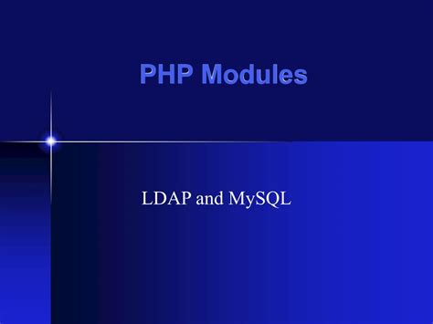 Ppt Php Modules Powerpoint Presentation Free Download Id422232