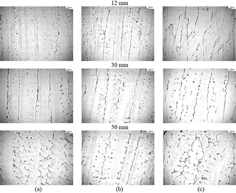 Microstructures Of Longitudinal Sections Along The Length Of A