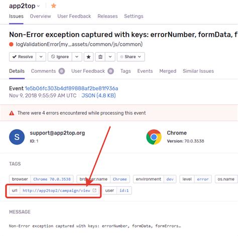 Javascript Sentry How To Pass Full Url With Exception Stack Overflow