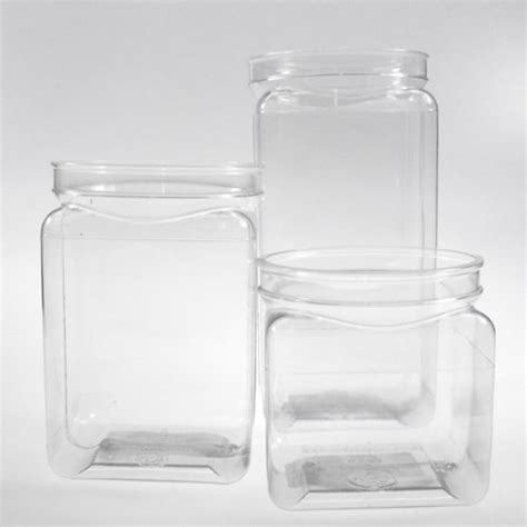 22 Fl Oz Clear Squares Pvc Storage Container 3 X 3 X 4 875 In One Case Jkjkkjkjkjr