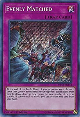 Evenly Matched Mp18 En154 Secret Rare 1st Edition Cards Face