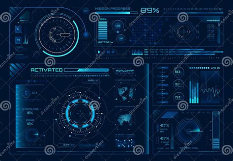 Futuristic Hologram Ui Science Hud Interfaces Graph Interface Frames And Tech Regulators Or